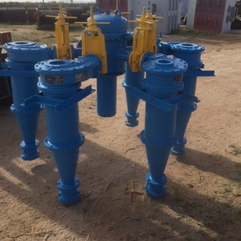 CLUSTER OF 4 KREBS D10B CYCLONES WITH DISTRIBUTOR - Nelson Machinery ...
