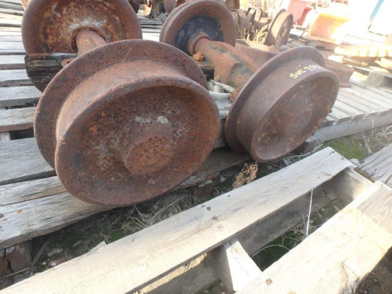 18" AXLES WITH 12" WHEELS FOR MINE CARS - Nelson Machinery & Equipment Ltd.