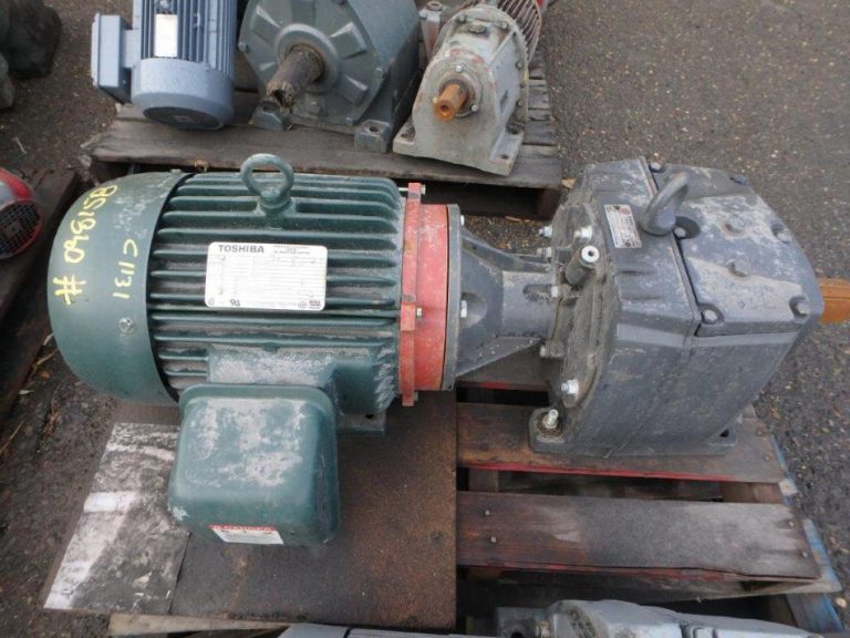 US MOTORS INLINE REDUCER WITH 10 HP TOSHIBA MOTOR - Nelson Machinery ...