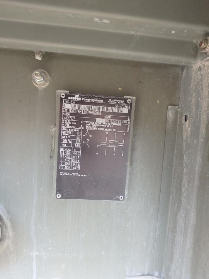 300 KVA COOPER 3-PHASE PADMOUNT TRANSFORMER - Nelson Machinery ...