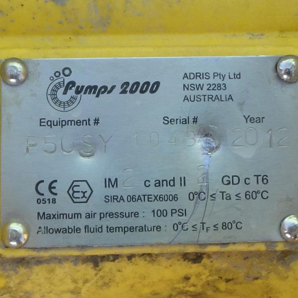 2" P2K Model P50SY Diaphragm Pump - Nelson Machinery