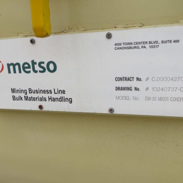5' x 12' Metso DW25 Pugmill - Nelson Machinery & Equipment Ltd.