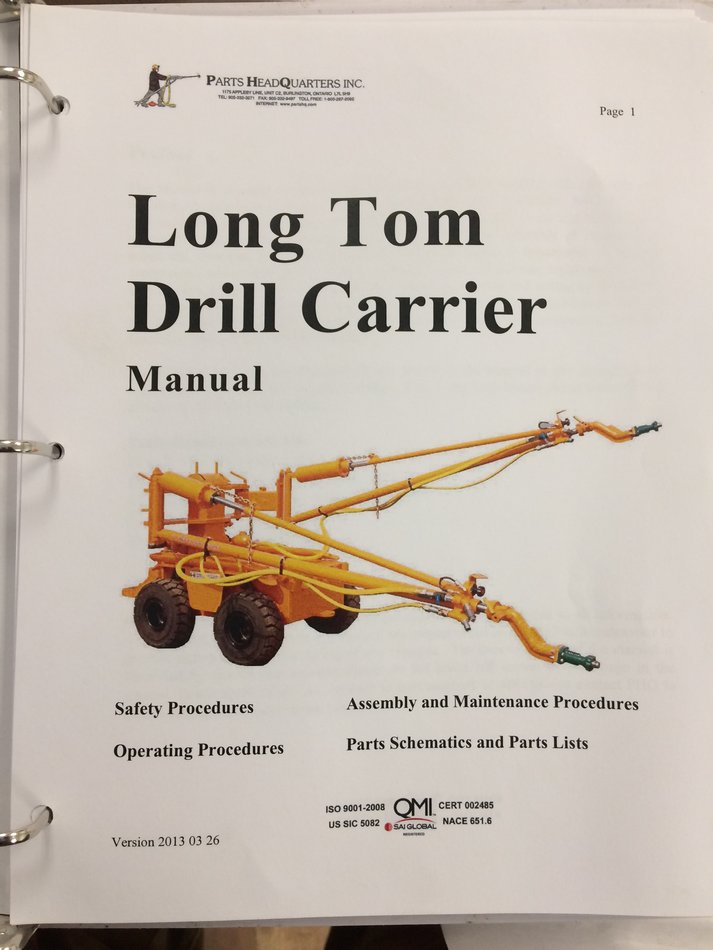 LONG TOM 2-BOOM DRILL JUMBO ON RUBBER TIRES - Nelson Machinery ...