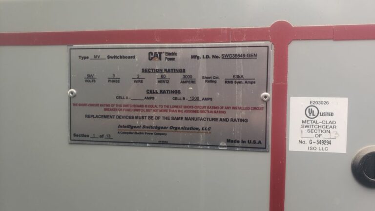 5 KV Caterpillar Switchgear - Nelson Machinery & Equipment Ltd.