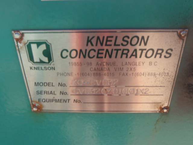 32" KNELSON CVD32 CONCENTRATOR - Nelson Machinery & Equipment Ltd.