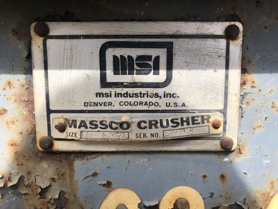 Gyrocone Crusher: 2x - 10" Massco - Nelson Machinery & Equipment Ltd.