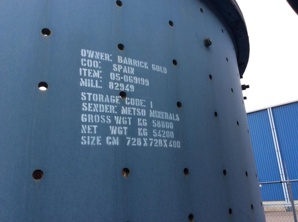 22' x 36.5' Metso 9.3 MW Ball Mills - Nelson Machinery & Equipment Ltd.