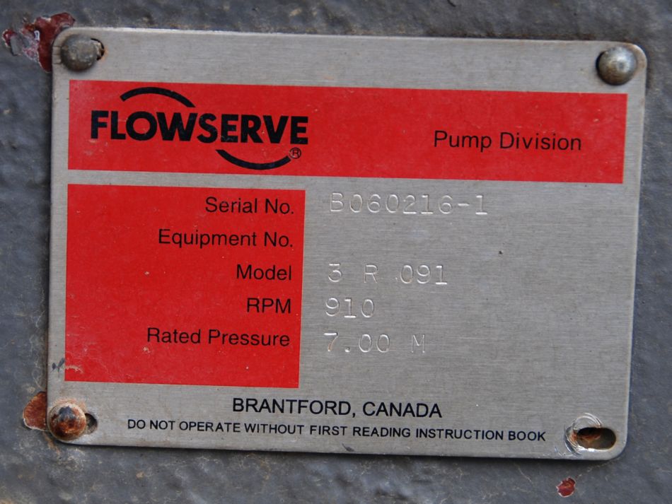 3" x 3" Flowserve Slurry Pumps - Nelson Machinery