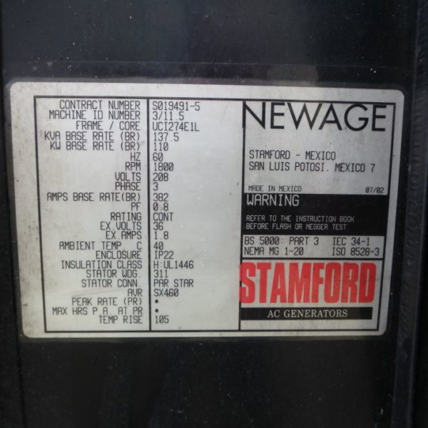 110 KW Simpower Genset - Nelson Machinery & Equipment Ltd.