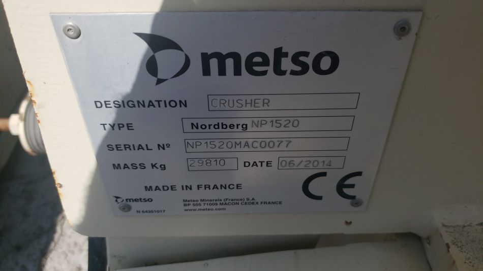 2014 Metso NP1520 Crusher - Nelson Machinery & Equipment Ltd.