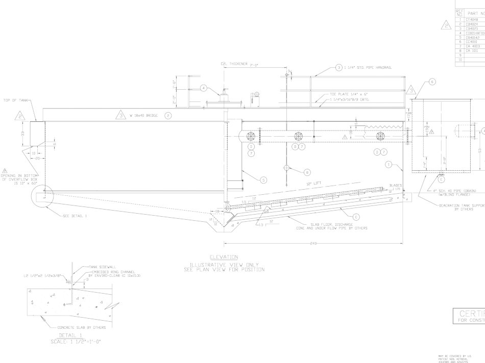 40' dia Enviro-Clear Clarifier Thickener - Nelson Machinery