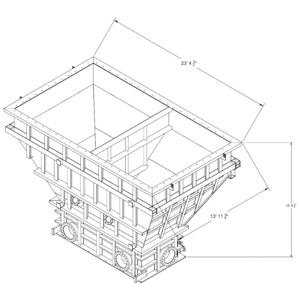 13' x 22' Slurry Tanks with Tank Funnels - Nelson Machinery