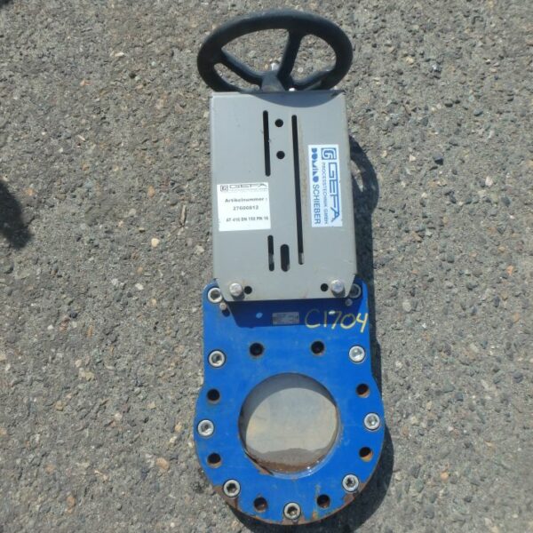 6" Gefa AT416 Knife Gate Valve - Nelson Machinery & Equipment Ltd.
