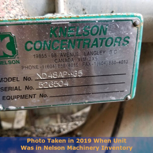 48" Knelson XD48 Concentrator With Controls - Nelson Machinery