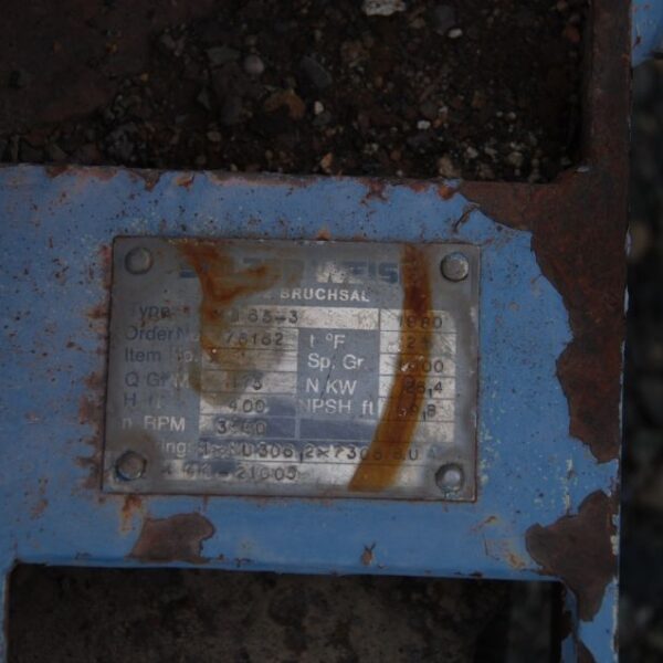 2.5" x 3" Sulzer Weise High Pressure Centrifugal Pump- Nelson