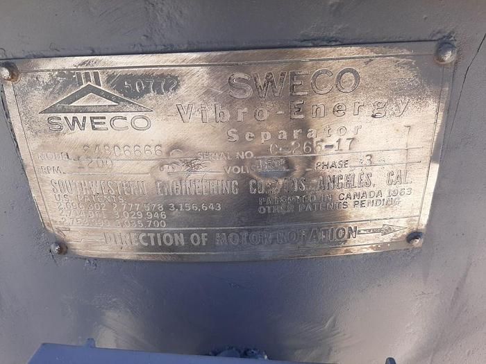 48" Sweco Double Deck Screen - Nelson Machinery