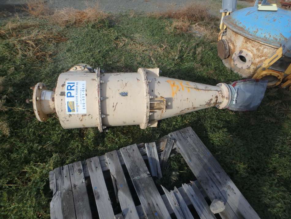 19" CYCLONES WITH BONDED RUBBER LINERS - Nelson Machinery & Equipment Ltd.