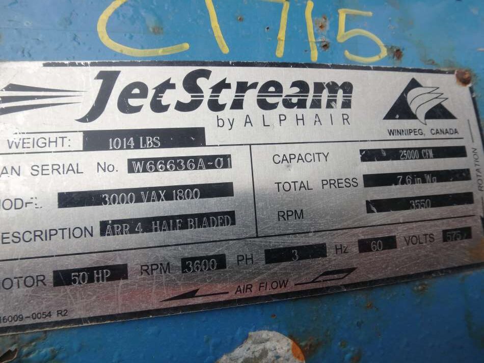30" Jetstream Ventilation Fan- Nelson Machinery & Equipment Ltd.