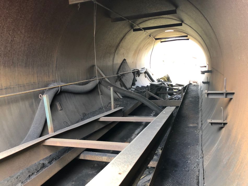 11' x 440' Cor Ten Steel Tube Conveyor - Nelson Machinery