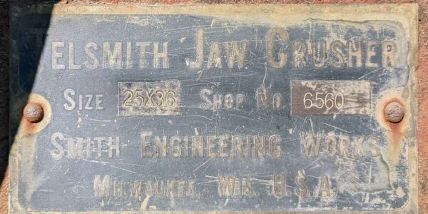 25" x 36" Telsmith Jaw Crusher - Nelson Machinery