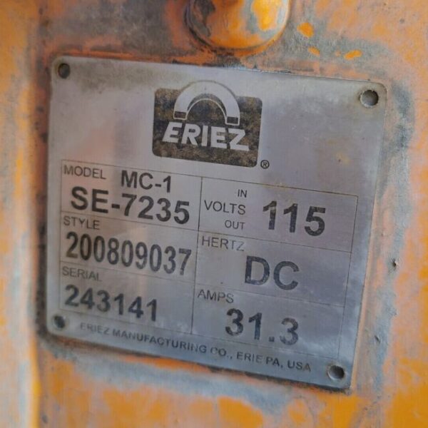 36" Eriez MC1 Suspended Electromagnet - Nelson Machinery