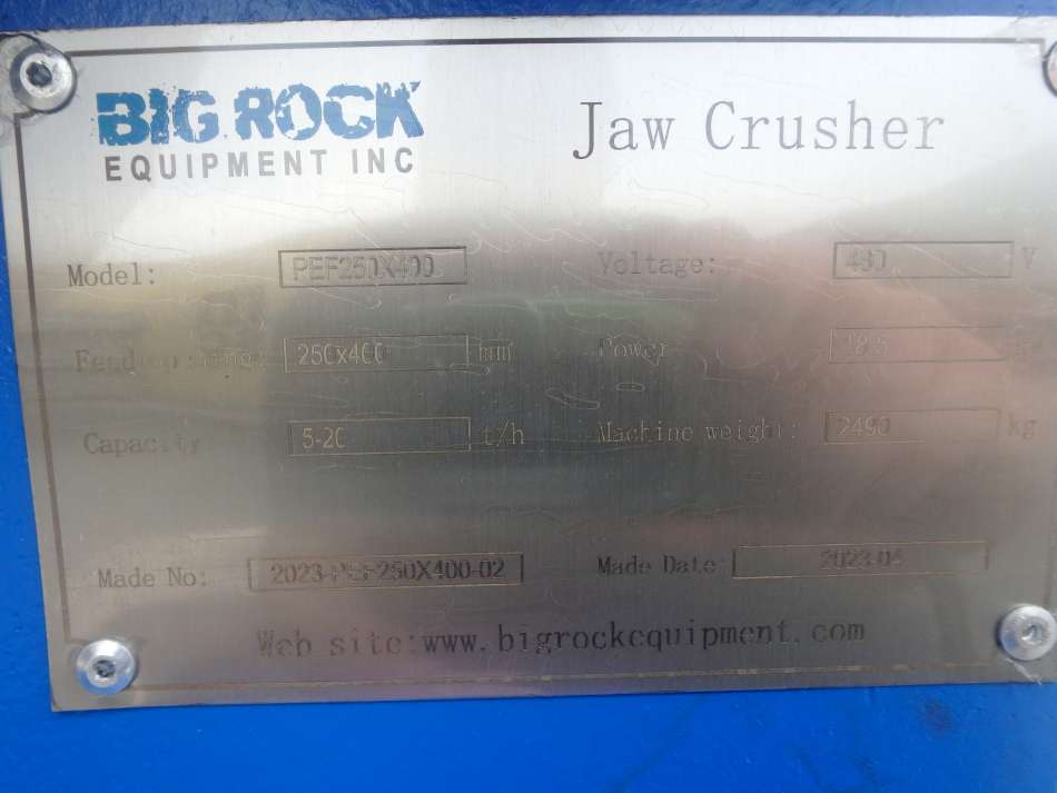 10" x 16" Big Rock Equipment Jaw Crusher - Nelson Machinery