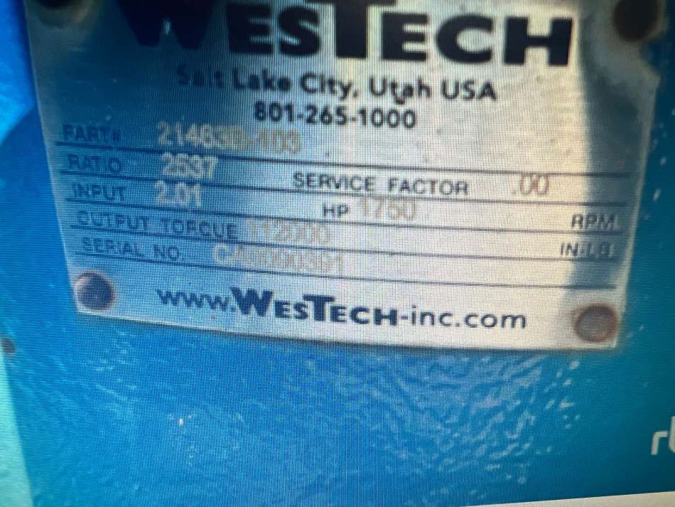 100' Westech Thickener Drive- Nelson Machinery & Equipment Ltd.