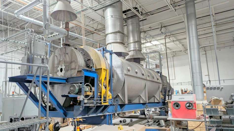 36" X 31.5' Bartlett-Snow Rotary Calciner- Nelson Machinery & Equipment ...