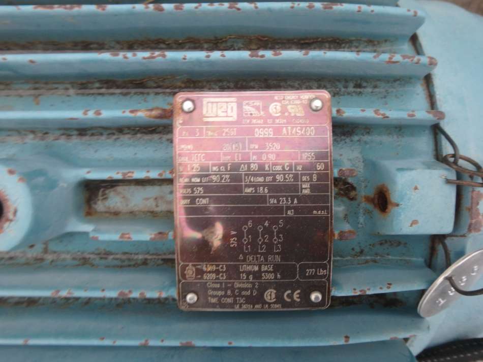 20 HP WEG Electric Motor 575 Volt- Nelson Machinery & Equipment Ltd.