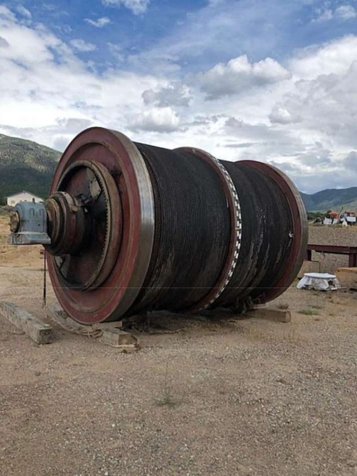 110" DIA X 64" GHH DOUBLE DRUM MINE SHAFT HOIST - Nelson Machinery ...