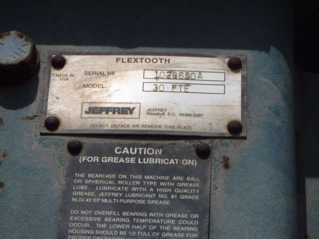 Jeffrey 30 FTE Flextooth Hammermill w/ 50 HP on Stand- Nelson Machinery ...