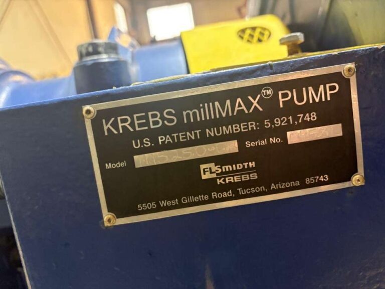 10" X 8" KREBS MILLMAX MM250 PUMP - Nelson Machinery & Equipment Ltd.