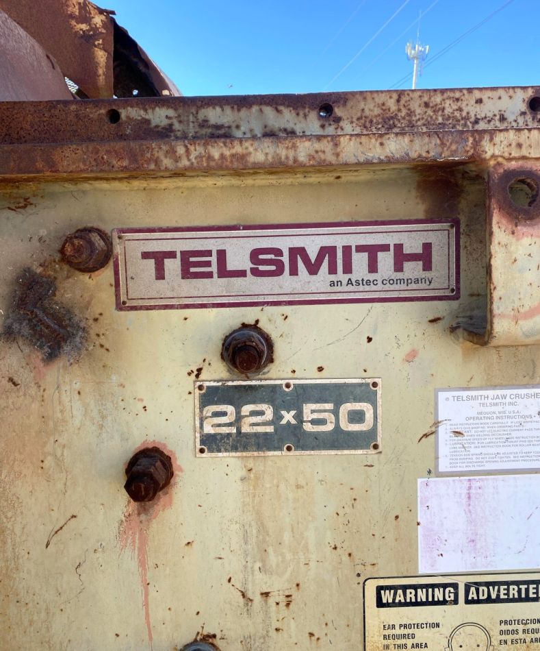 22" X 50" TELSMITH JAW CRUSHER - Nelson Machinery & Equipment Ltd.